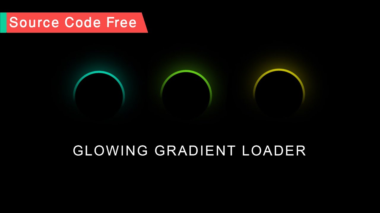 CSS Glowing Gradient Loader Ring Animation Effects | Using HTML CSS Animation
