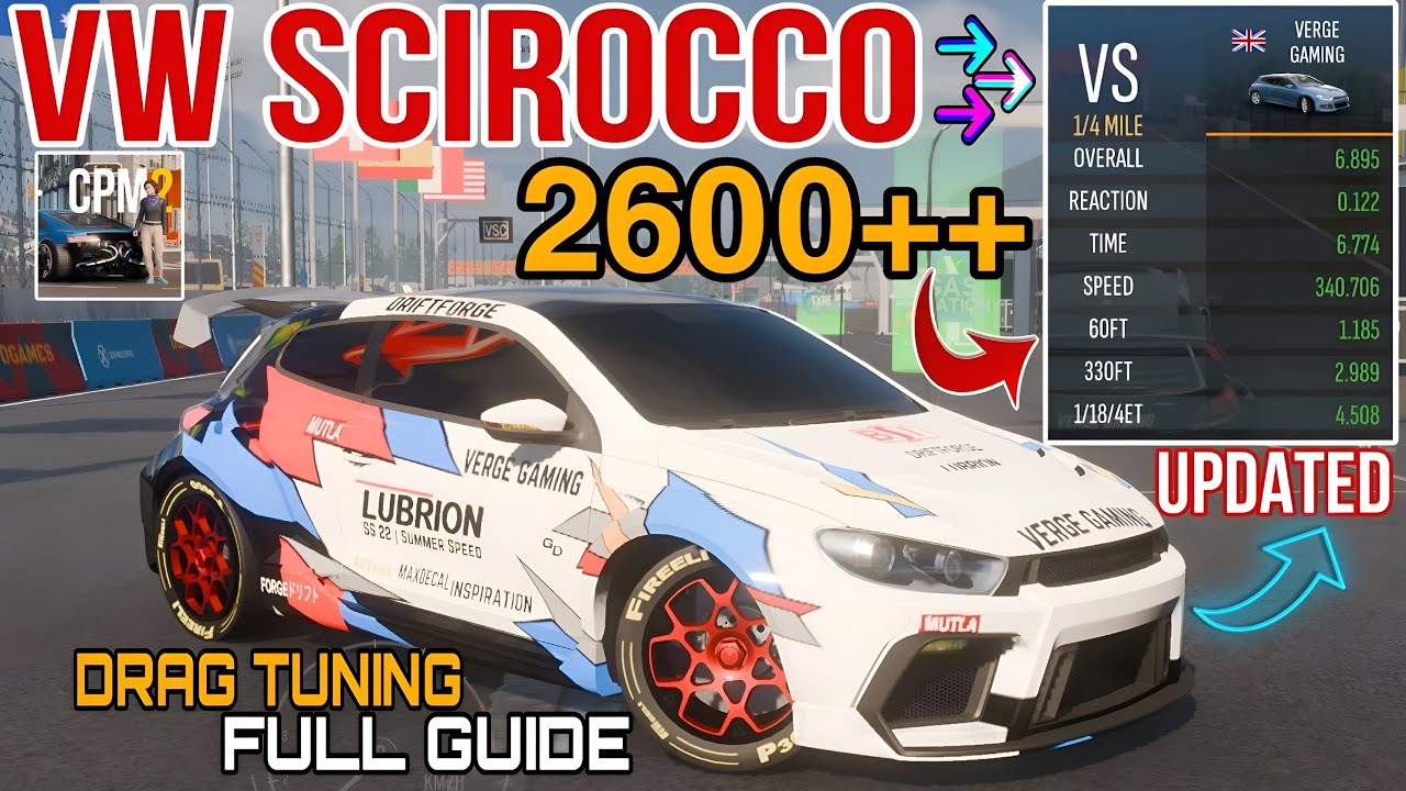 FASTEST VW SCIROCCO DRAG TUNING SETUP | M838T ENGINE | CAR PARKING MULTIPLAYER 2 (UPDATED GUIDE)