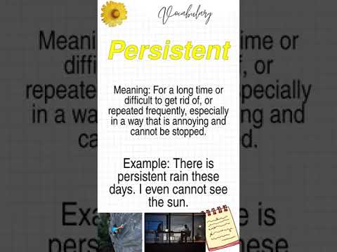IELTS Vocab #119 Persistent #Shorts