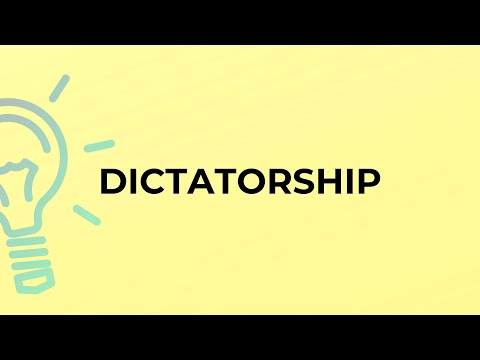What is the meaning of the word DICTATORSHIP?