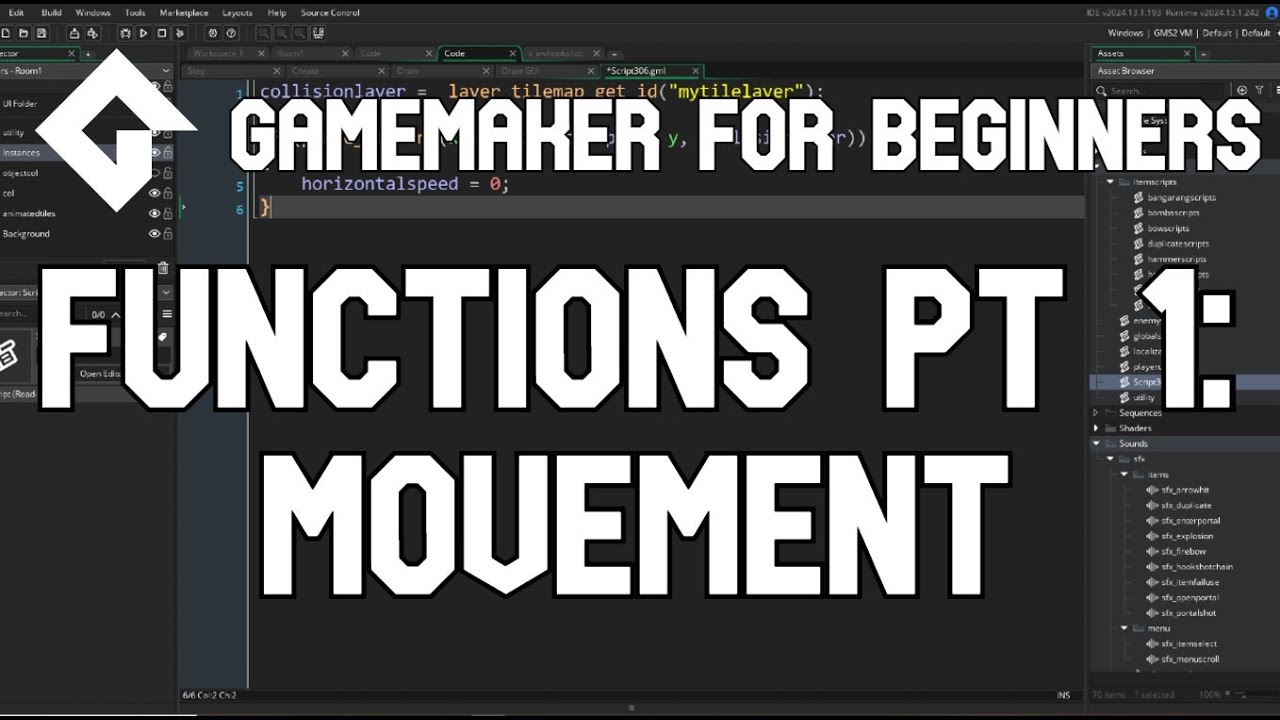 Gamemaker for Beginners - Function pt.1: Movement