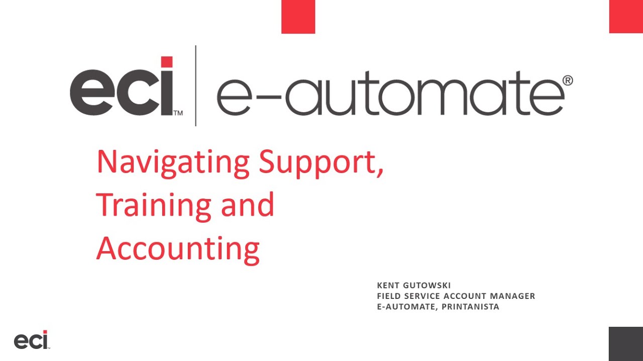 ECI Solutions Guide to Navigating Support, Training and Billing