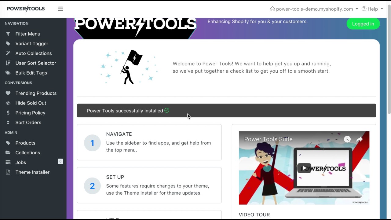 Filter Menu - Admin Overview