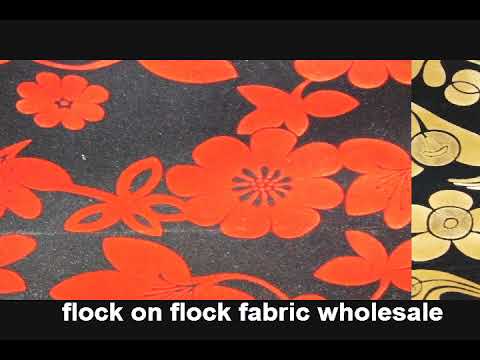 flock on flock fabric wholesale