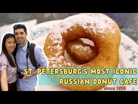 Most Iconic Russian Donut Cafe (Pyshki)| Where to Eat in St. Petersburg, Russia | пышки