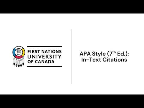 APA In Text Citations (7th ed.) - Panjabi
