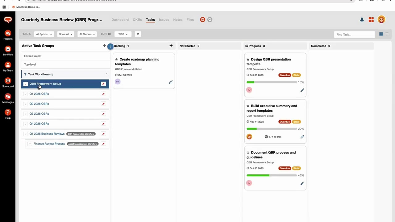 Operational Task Management in MindStaq