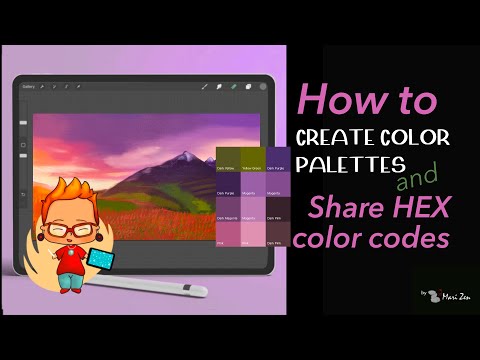 How to create palettes in Procreate and get HEX color values