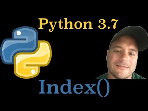Python 3.7: Index() List Method In Python