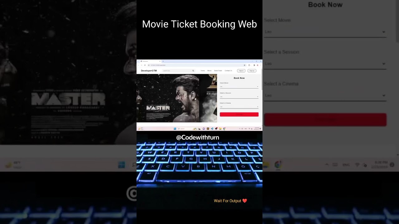 how to make responsive movie ticket booking||html css javascript with source code coding love ❣️😘❣️