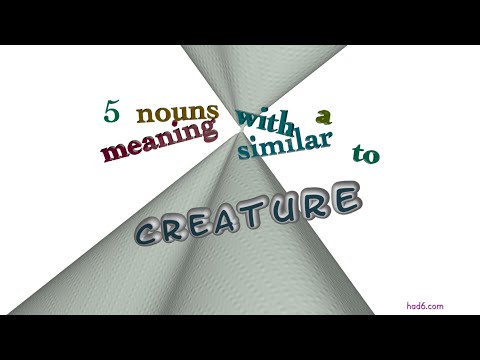 creature - 7 nouns synonym of creature (sentence examples)