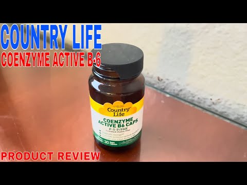 ✅ Country Life Coenzyme Active B-6 50mg, 30 Vegan Capsules, Certified Gluten Free 🔴