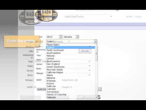 NADA Online Demo Desktop