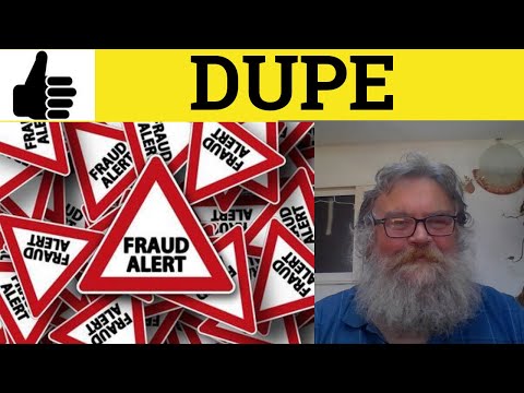 🔵 Dupe - Dupe Meaning - Dupe Examples - Dupe Definition - GRE Vocabulary