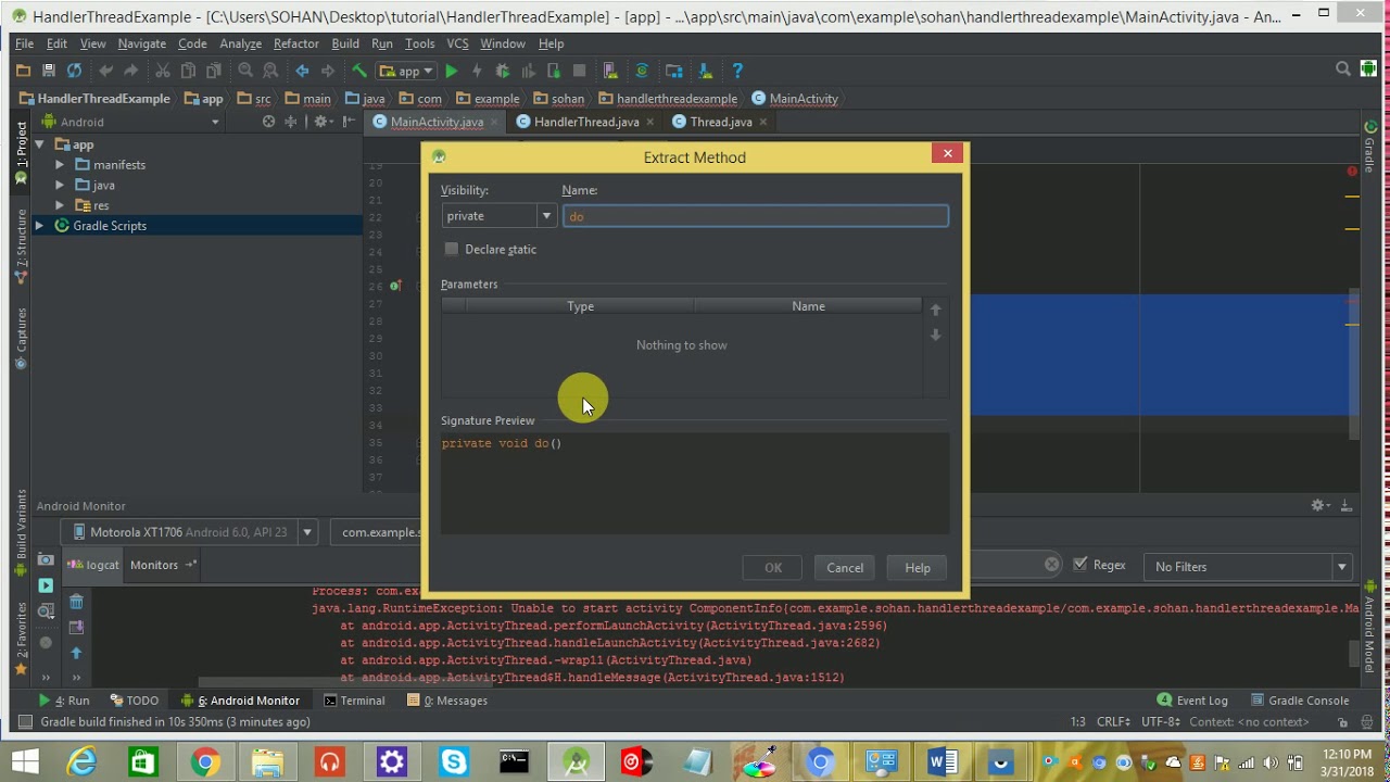 Handlerthread vs Thread