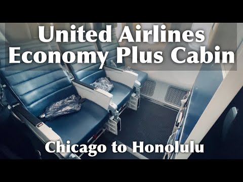 United Airlines Economy Plus Cabin - Flying to Hawaii