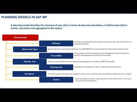 SAP IBP Planning Model | SAP Integrated Business Planning