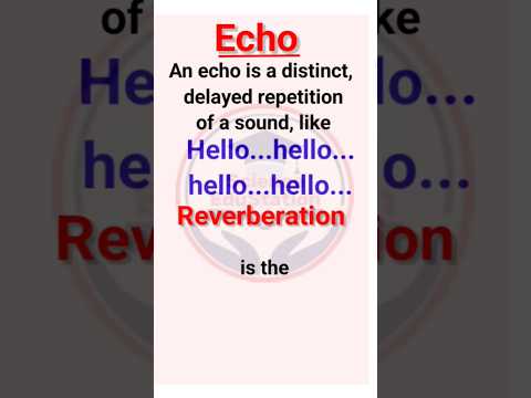 Echo and Reverberation #echo #ytshorts #shorts #viralvideo #trending @ScienceEdustation