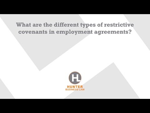 What are the different types of restrictive covenants in employment agreements?