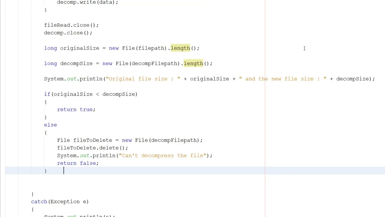 How to Decompress a File Using Java (Text Based Files)