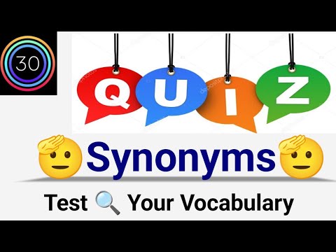 Synonyms Quiz 👍 Important Synonyms #bank #english