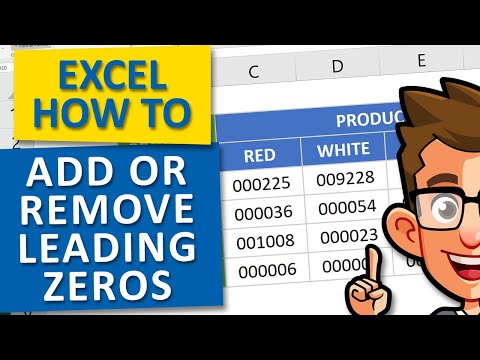 How To Add or Remove Leading Zeros In Excel | Add Leading Zeros | Remove Leading Zeros