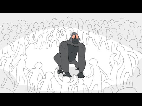 100 Men vs 1 Gorilla