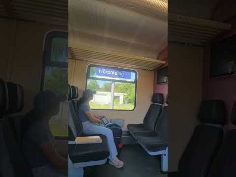 Enjoying the train ride in Germany