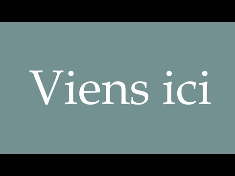 How to Pronounce ''Viens ici'' (Come here) Correctly in French