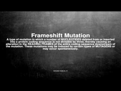 Medical vocabulary: What does Frameshift Mutation mean