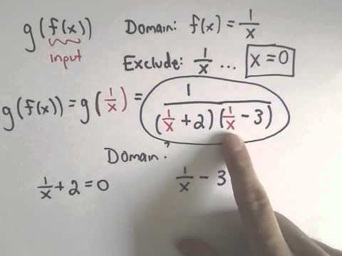 Domain of a Composition of Functions, Example 1