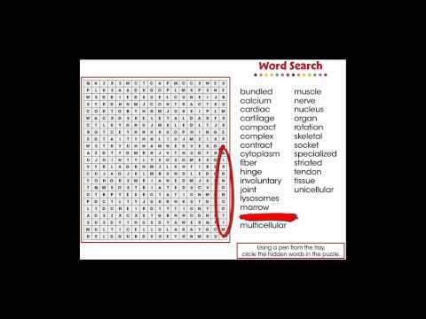 CC7549 Cells, Skeletal & Muscular Systems: Word Search App