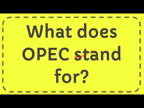 What does OPEC stand for?