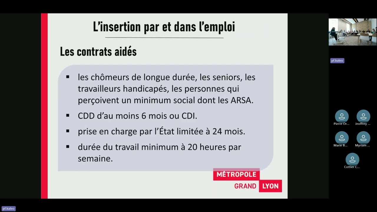Masterclass - Politiques d'insertion et emploi - mercredi après-midi