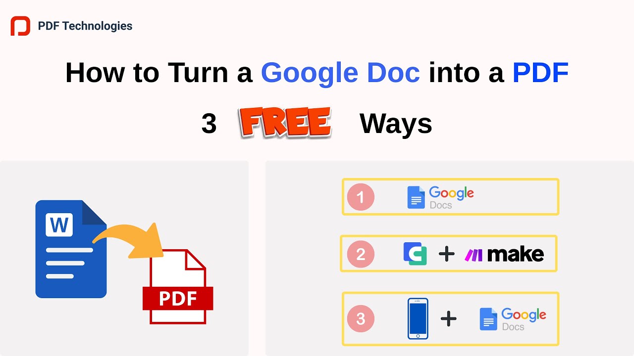 How to Turn A Google Doc into A PDF? | Step-by-Step Guide | 3 FREE Ways