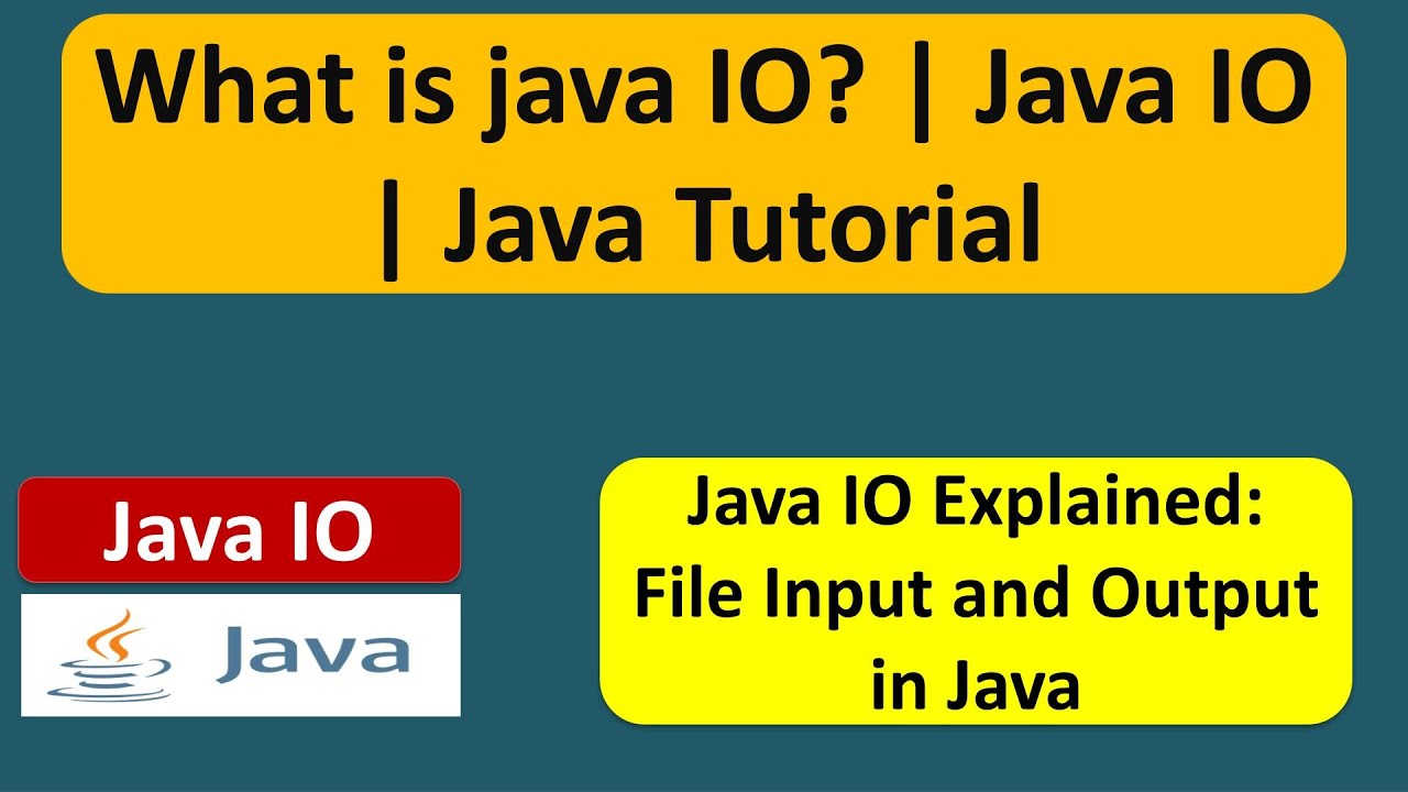 What is java IO? | Java IO | Java Tutorial