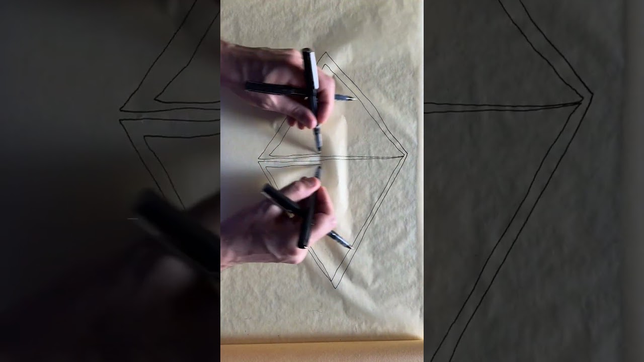 Sketching Practice - Brain Training Nested Triangles #art