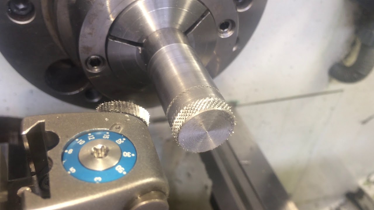 Cut knurling First trial   not ideal