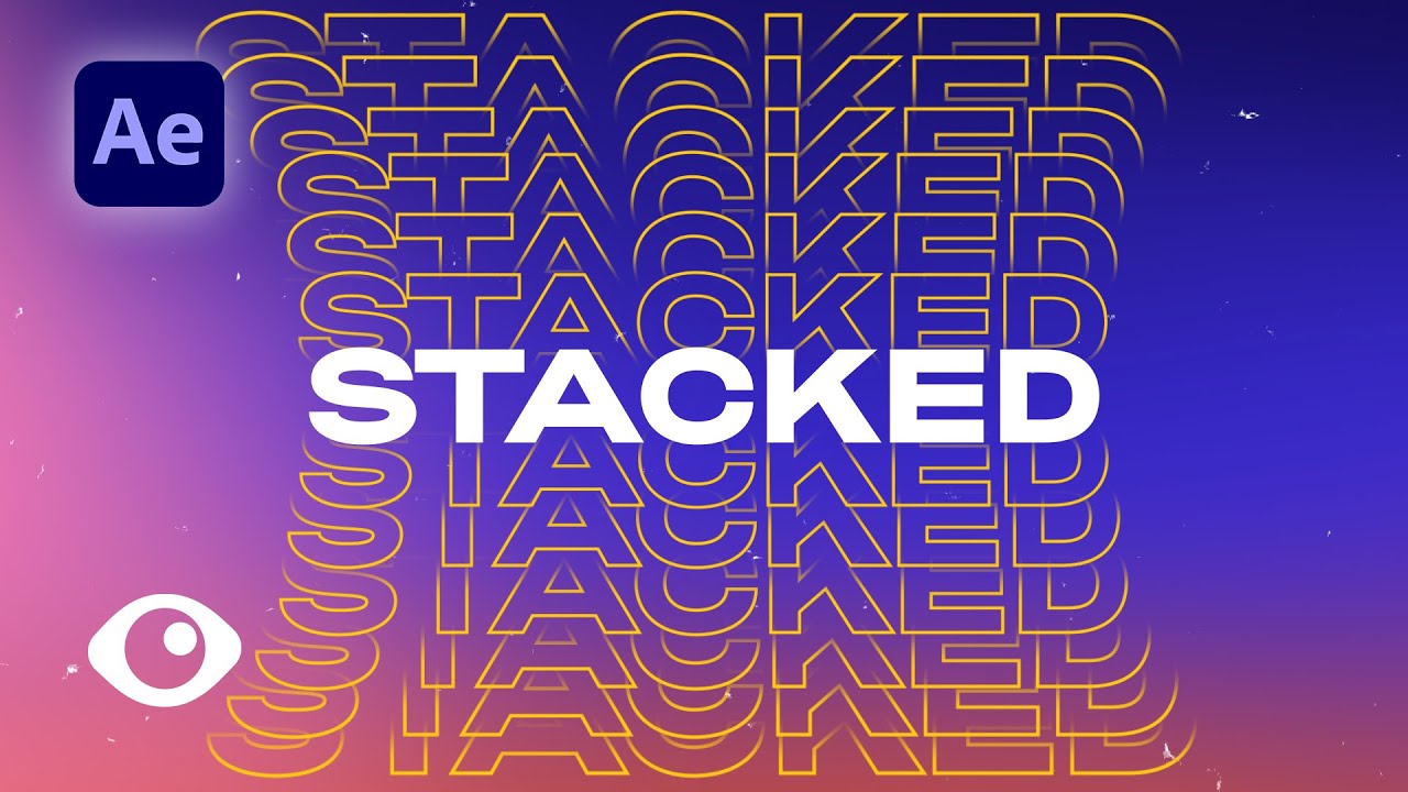 Stacked Repeated Text Animation | Adobe After Effects Tutorial