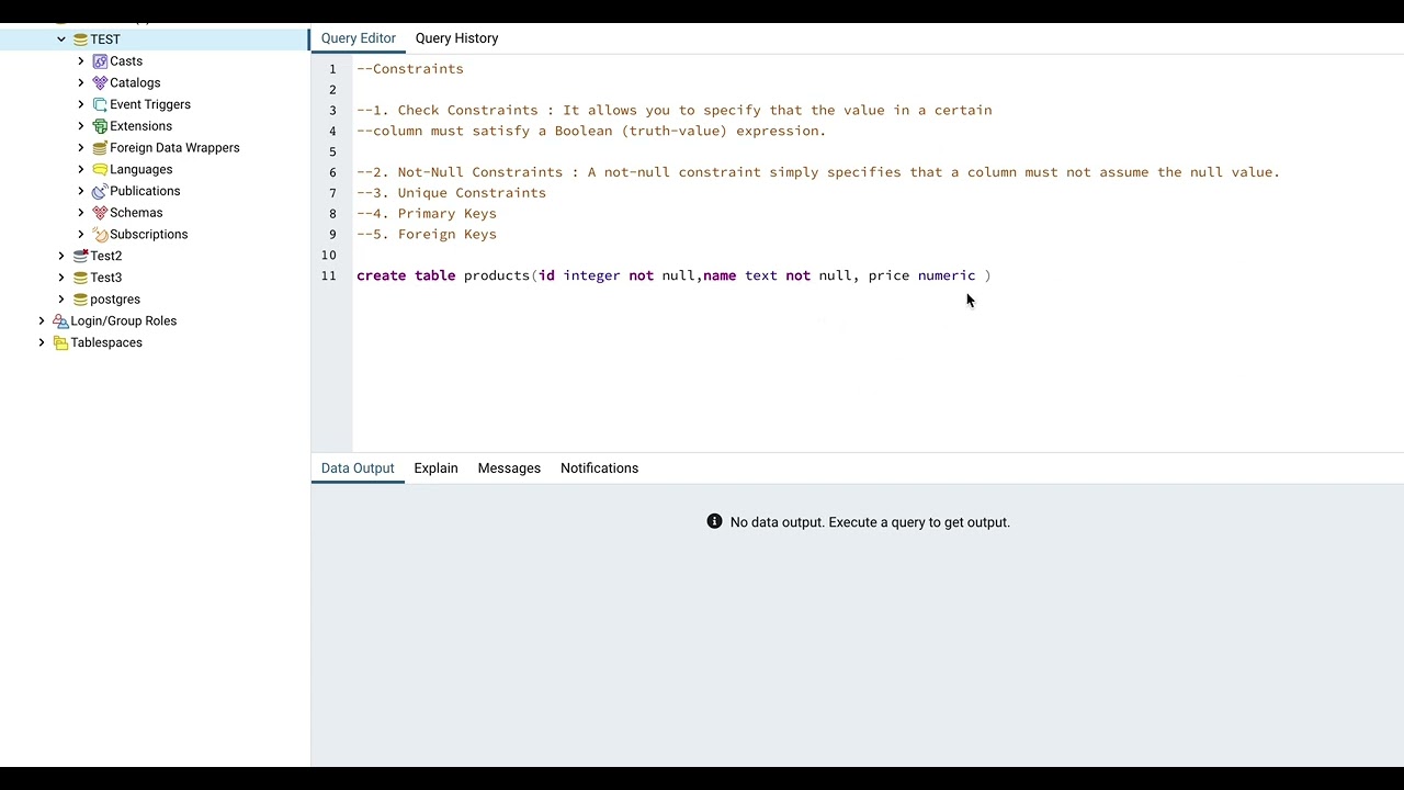 Learn Not Null constraint in SQL #beginner #sql #postgres