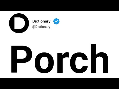 Porch Meaning In English
