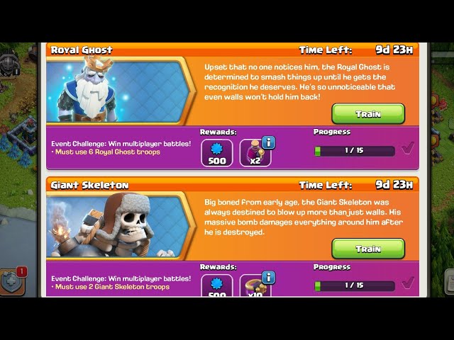 Giant Skeleton Challenge in Clash of Clans: Information, rewards, and more