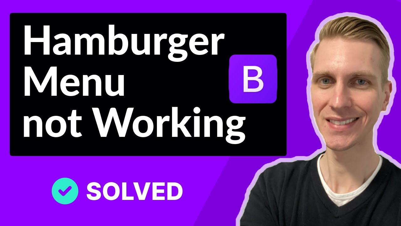 Bootstrap 5 Hamburger Menu not Working (SOLVED)