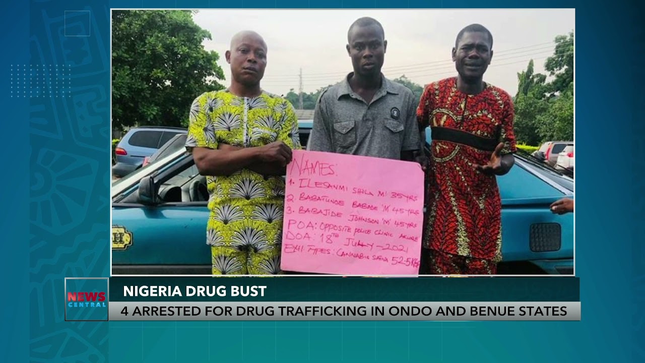 Nigeria Drug Bust: Four Arrested for Drug Trafficking in Ondo and Benue States