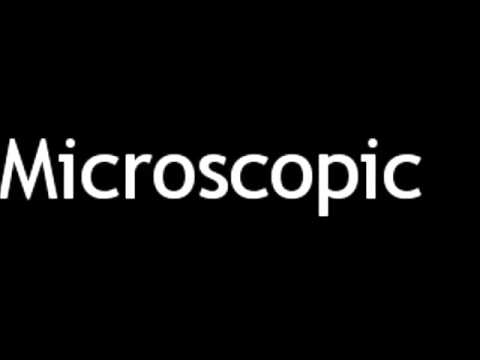 How to Pronounce Microscopic