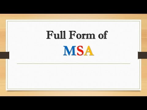 Full Form of MSA || Did You Know?