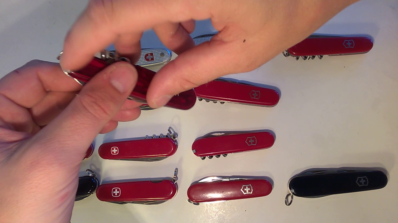 Swiss Army Knives - Victorinox vs Wenger - Medium Sized Knives 1-2 layer  (84-93mm)