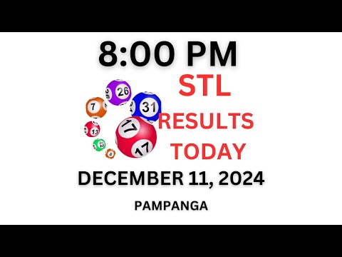 STL PAMPANGA 3rd Draw Result Today 8:00 PM Draw Result Philippines December 11, 2024