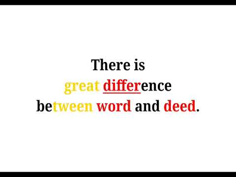 Cool Phrases - There is great difference between word and deed.
