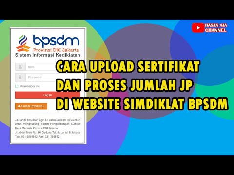 Cara Upload Sertifikat Pelatihan Dan Proses JP Sijule Di Website Simdiklat BPSDM